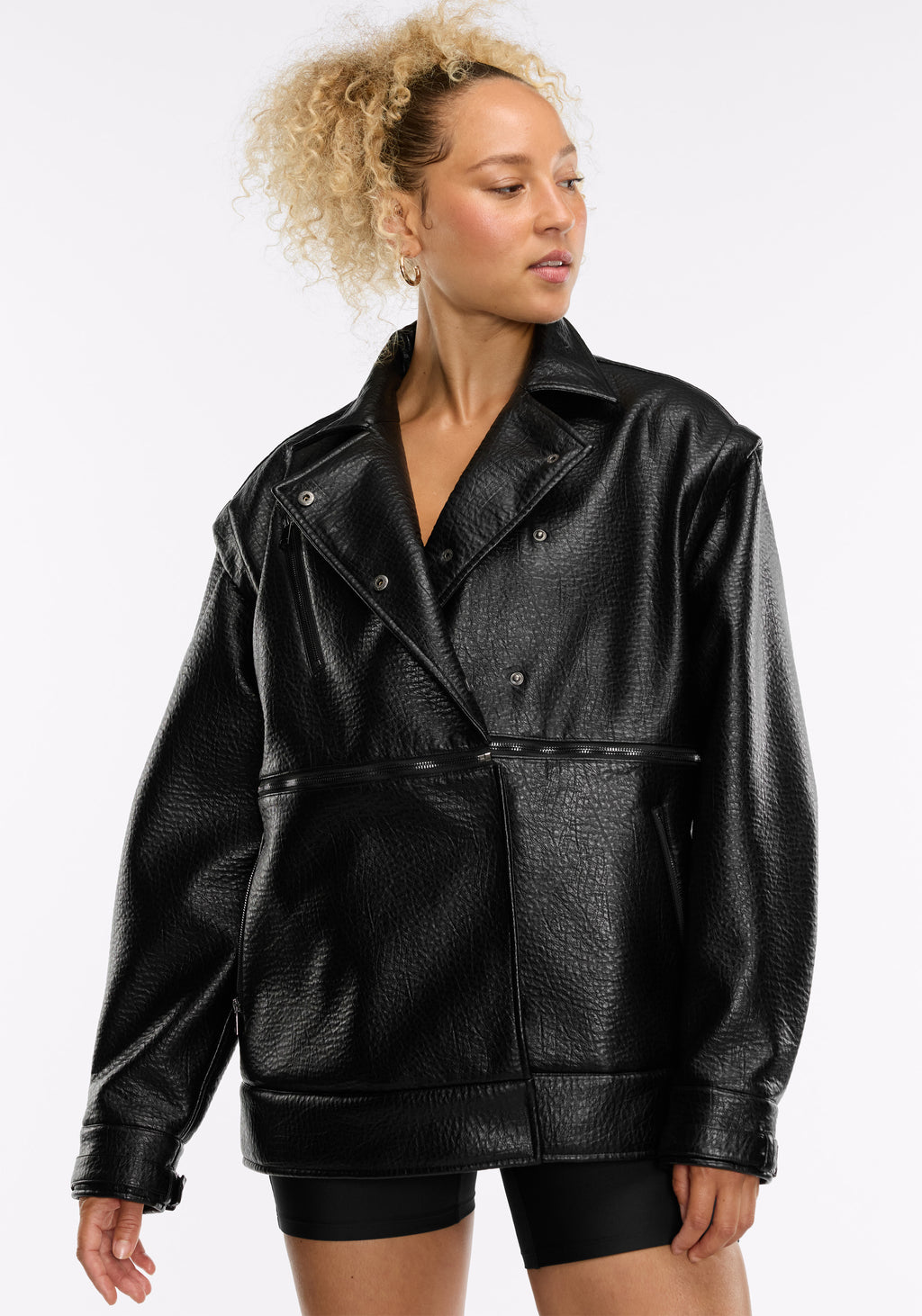 Faux Leather Moto Jacket – Peloton Apparel UK